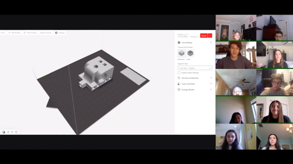3D Printing in a Hybrid Classroom with MakerBot CloudPrint